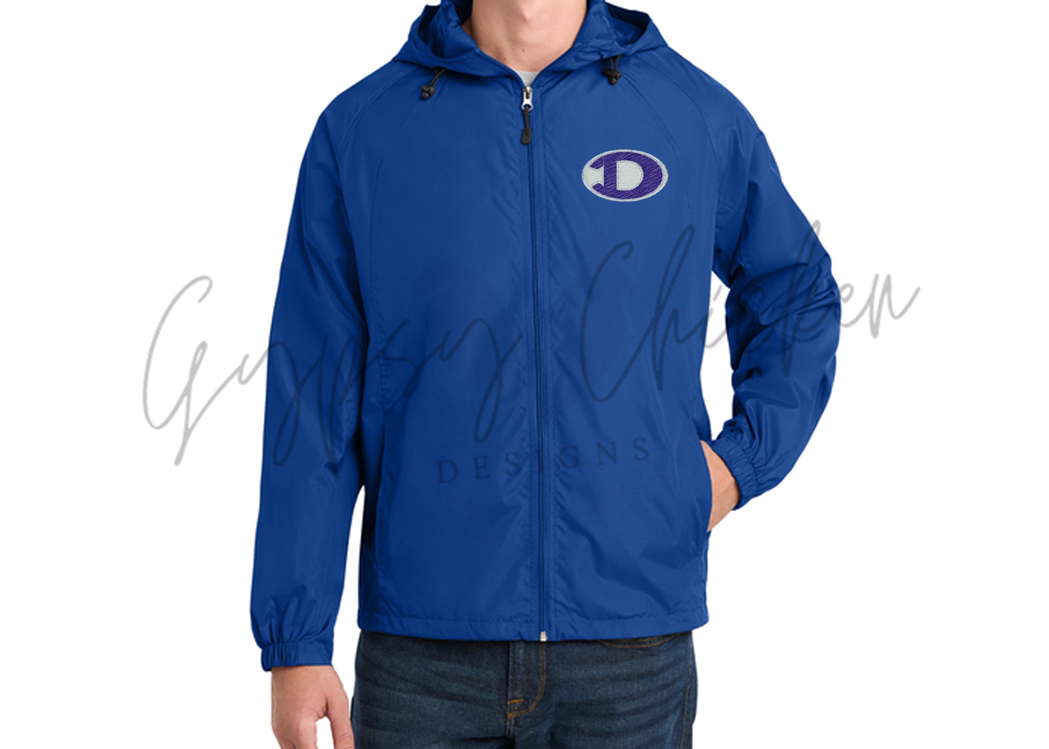 Lightweight Wind Breaker with Embroidered Logo – Gypsy Chicken Designs